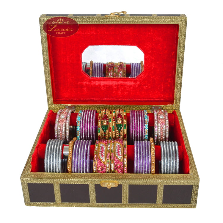 Antique Look, Brown Artificial Leather Finish, Wooden Handmade 2-roll ...