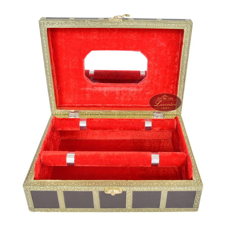 Antique Look, Brown Artificial Leather Finish, Wooden Handmade 2-roll ...